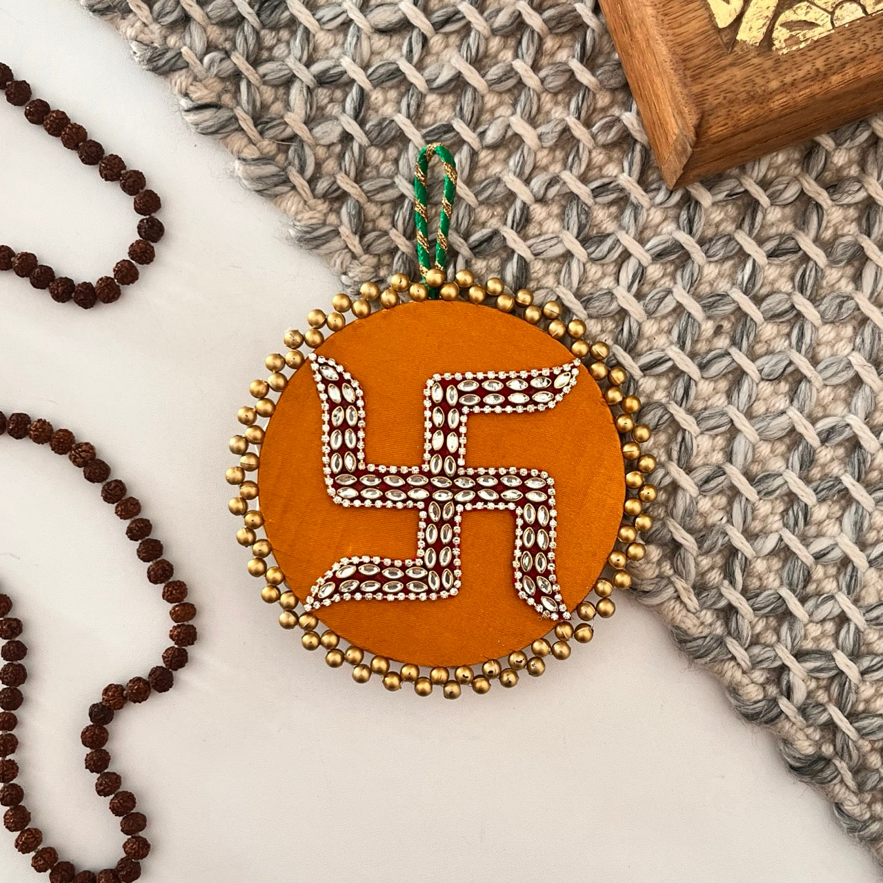 Swastik Door Hanging Gold Yellow – aavyaa