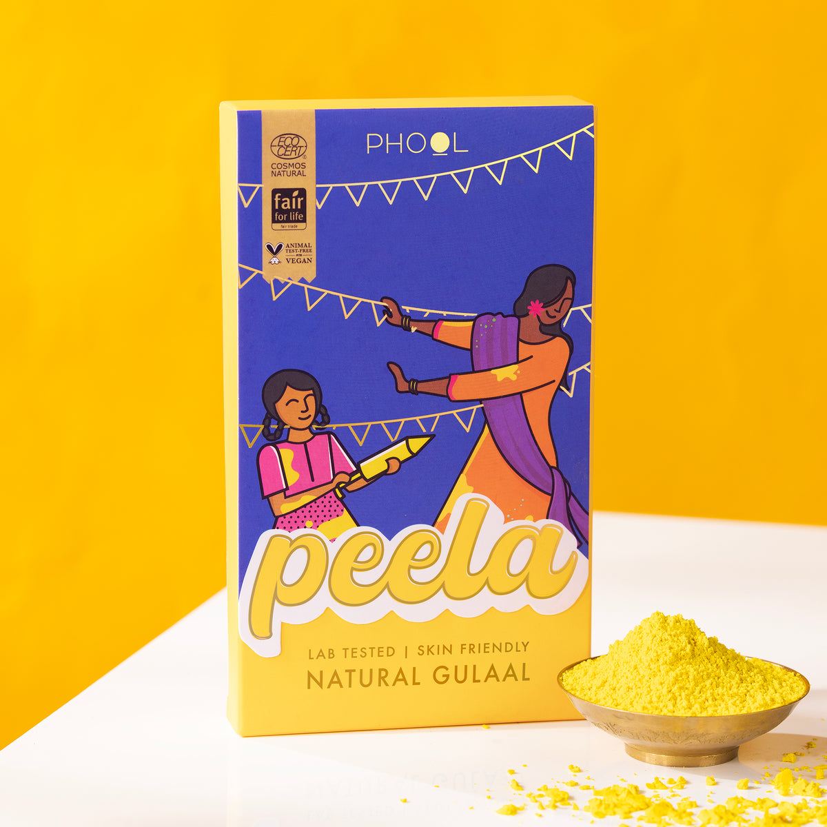 PHOOL Yellow Natural -PEELA Gulaal (100 g) – aavyaa